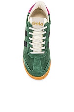 Gola Elan Sneaker in Evergreen, Black & Fuchsia | REVOLVE
