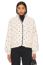 The Great The Blackbird Jacket in Cream & Black Floral | REVOLVE