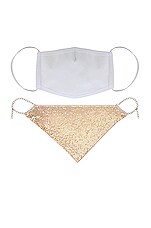 GRLFRND Face Mask in Gold Chainmail | REVOLVE
