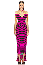 George Trochopoulos Moulded Dress in Fuchsia & Black | REVOLVE