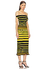 George Trochopoulos Caterpillar Midi Dress in Mustard & Black | REVOLVE