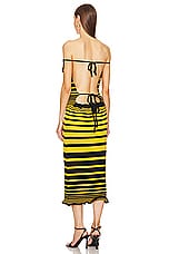 George Trochopoulos Caterpillar Midi Dress in Mustard & Black | REVOLVE