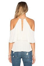Halston Heritage Drape High Neck Top in Eggshell | REVOLVE