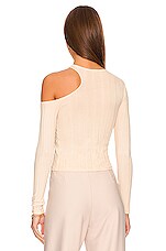 MONROW Flat Rib Asymmetrical Top in Off White | REVOLVE