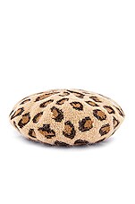 Hat Attack Leopard Beret in Natural | REVOLVE
