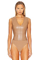 HEARTLOOM Katarina Bodysuit in Camel | REVOLVE