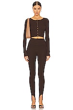 Helsa Tannis Stirrup Legging in Dark Brown | REVOLVE