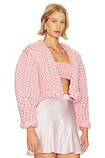 Hope Macaulay Block Colossal Knit Cardigan in Pink | REVOLVE