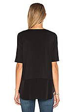 Heather Silk Round Hem Top in Black | REVOLVE