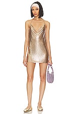 h:ours ROBE COURTE CHAINMAIL en Gold | REVOLVE