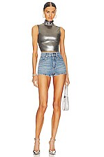 h:ours Natalia Top in Gunmetal | REVOLVE