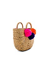 JADEtribe Basket Small 3 Pom in Pink & Elect Blue & Orange | REVOLVE