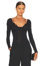 JONATHAN SIMKHAI STANDARD Kienna Bodysuit in Black | REVOLVE