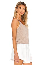 John & Jenn by Line Reggie Ribbed Shimmer Tank in Nude Shimmer | REVOLVE