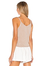 John & Jenn by Line Reggie Ribbed Shimmer Tank in Nude Shimmer | REVOLVE