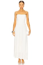SIMKHAI Adalys Bustier Midi Dress in Ivory | REVOLVE