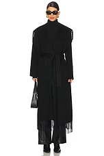 SIMKHAI Carrie Fringe Robe Coat in Black | REVOLVE