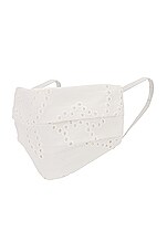 Karina Grimaldi Kelly Eyelet Face Mask in White | REVOLVE