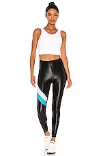 KORAL Stage High Rise Infinity Legging in Black & Top Blue | REVOLVE