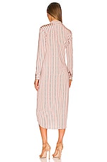 L'AGENCE Raelynn Shirt Dress in Quartz & Light Mocha Tonal Chains | REVOLVE