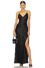 L'AGENCE Jet Gown in Black | REVOLVE