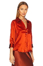 L'AGENCE Dani Blouse in Clay | REVOLVE