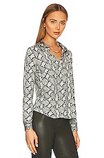 L'AGENCE Harmony Blouse in Sage Multi Paloma Snake | REVOLVE