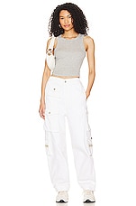 LA Made Aida Racer Front Tank in Heather Grey | REVOLVE