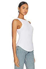 LA Made Aida Racer Front Tank in White | REVOLVE