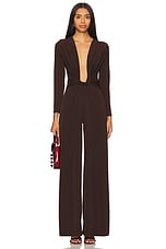 Leslie Amon Amanda Maxi Jumpsuit in Expresso | REVOLVE