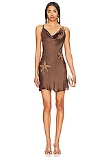 Leslie Amon Galli Mini Dress in Brown | REVOLVE