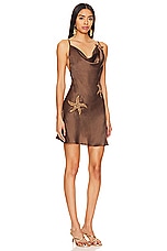 Leslie Amon Galli Mini Dress in Brown | REVOLVE
