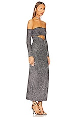 Lama Jouni Cutout Off Shoulder Maxi Dress in Shimmer | REVOLVE