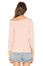 Lanston One Shoulder Drawstring Top in Mink | REVOLVE