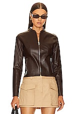 LAMARQUE Chapin Jacket in Mahogany & Silver | REVOLVE