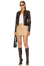 LAMARQUE Chapin Jacket in Mahogany & Silver | REVOLVE