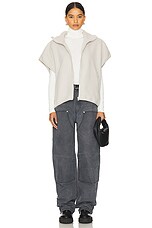 LAMARQUE Eudora Fleece Vest in Light Grey | REVOLVE