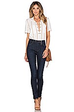 L'Academie The Safari Blouse in Stripe | REVOLVE