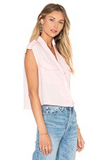 L'Academie The Safari Crop Top Blouse in Blush | REVOLVE