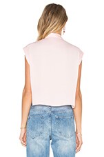 L'Academie The Safari Crop Top Blouse in Blush | REVOLVE