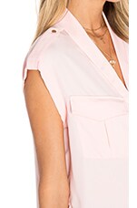 L'Academie The Safari Crop Top Blouse in Blush | REVOLVE
