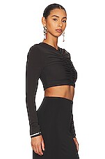 L'Academie Mae Crop Top in Black | REVOLVE
