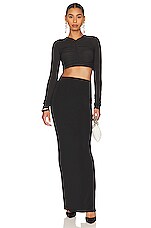 L'Academie Mae Crop Top in Black | REVOLVE