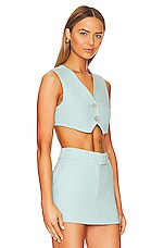 L'Academie Oslia Cropped Vest in Plein Air Blue | REVOLVE
