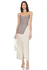 L'Academie Jaxine Knit Top in Dark Grey | REVOLVE