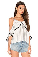 Line & Dot Sandra Pom Pom Top in White | REVOLVE