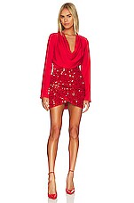 Line & Dot Mia Top in Scarlet Red | REVOLVE