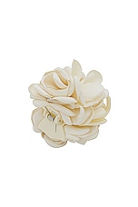 Lele Sadoughi Peony Flower Claw Clip in Ivory | REVOLVE