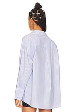 LIONESS Boyfriend Shirt in Blue Stripe | REVOLVE