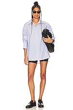 LIONESS Boyfriend Shirt in Blue Stripe | REVOLVE